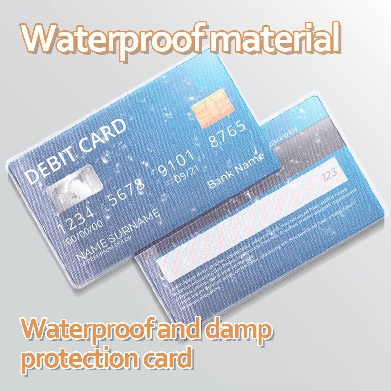 Waterproof Transparent PVC Card Cover Cardholder Case To Protect Credit ...