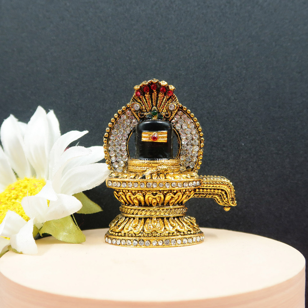 Mix Metal Shivling Soolam Sangu Chakra Statue For Car, House & Alter ...