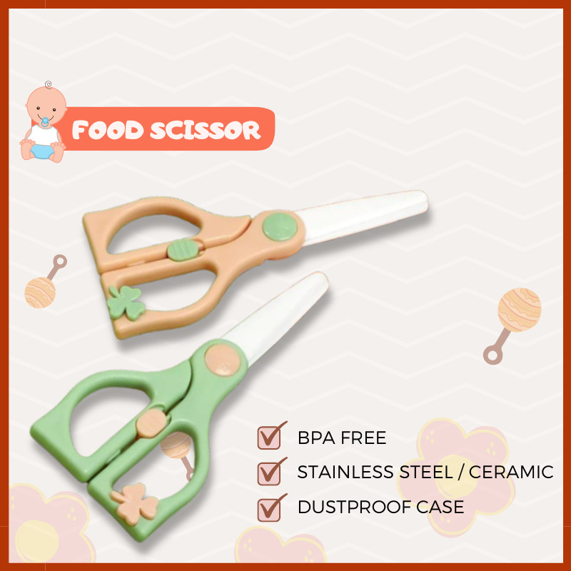 Baby Ceramic / Stainless steel Food Scissors | Shopee Malaysia