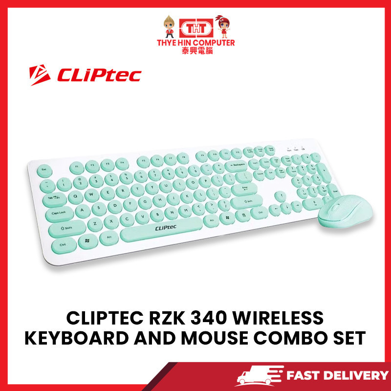 CLIPTEC RZK 340 WIRELESS KEYBOARD AND MOUSE COMBO SET | Shopee Malaysia