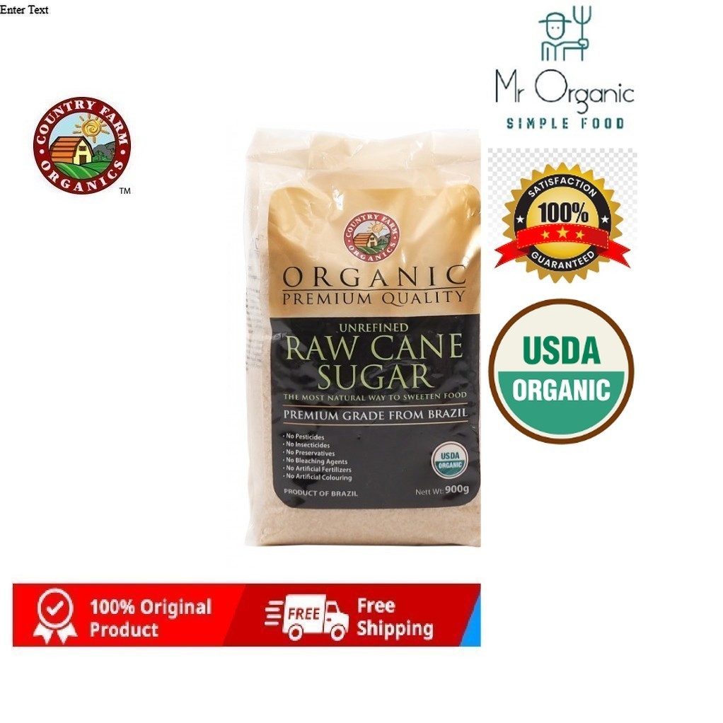 Country Farm Organic Raw Cane Sugar (900g) | Shopee Malaysia