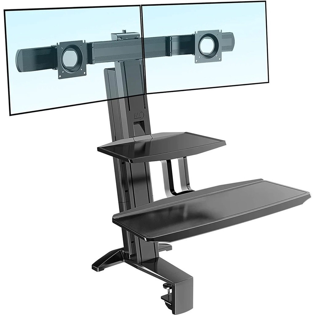 NB North Bayou NB L100 Sit-Stand Workstation TV Sliding Stand Rack Desk ...