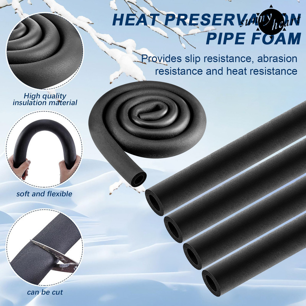 [SH]Pipe Insulation Foam Tube Foam Tubing Black Pipe Cover Heat ...