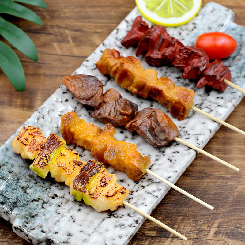 Artificial Japanese Cuisine Yakitori Skewers Food Models Fake PVC ...