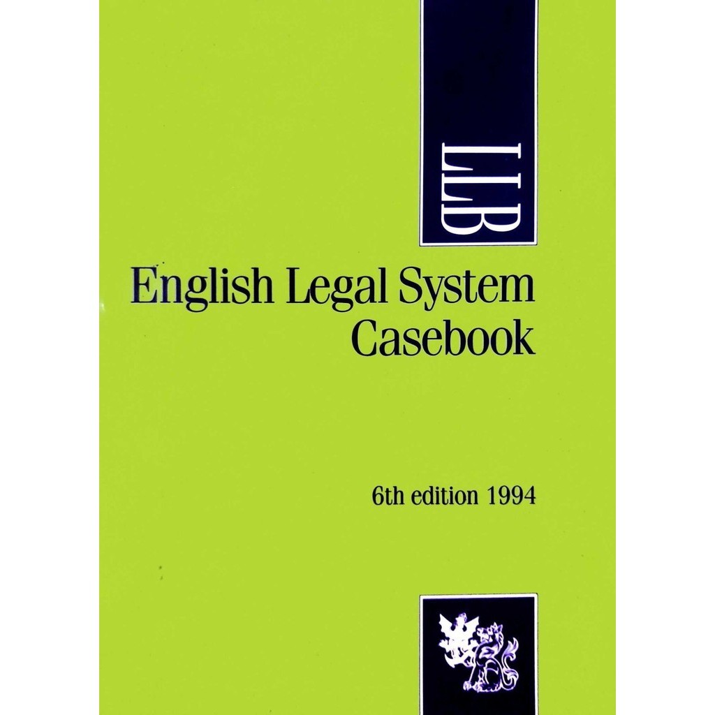 [BnB] English Legal System Casebook 6th Ed. (Used: Good) | Shopee Malaysia