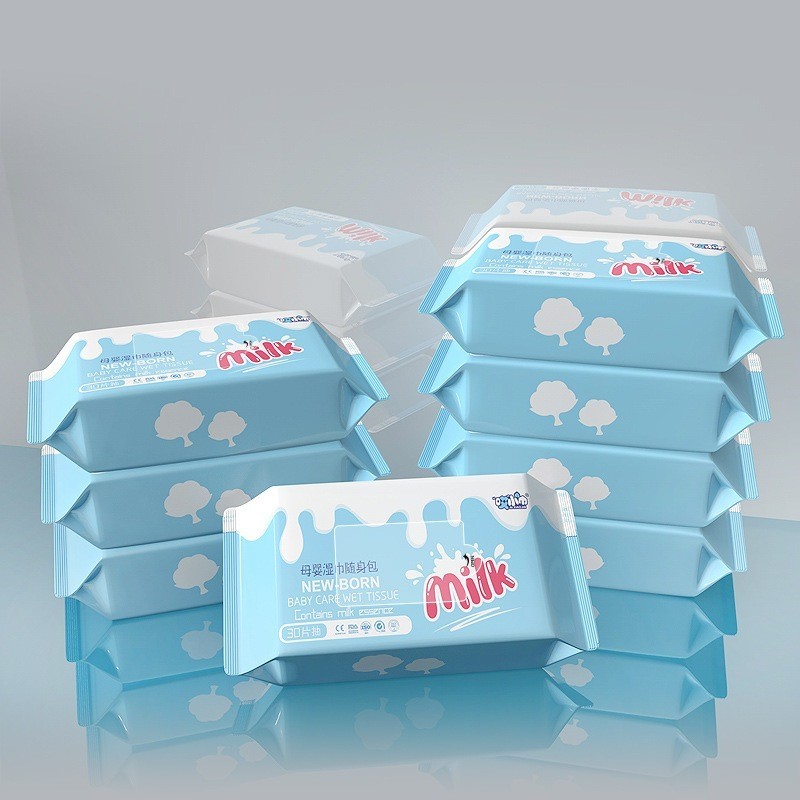 Arigatou Sky Blue Milk Baby Wipes Big Baby Wet Wipes Wet Tissue Tisu ...