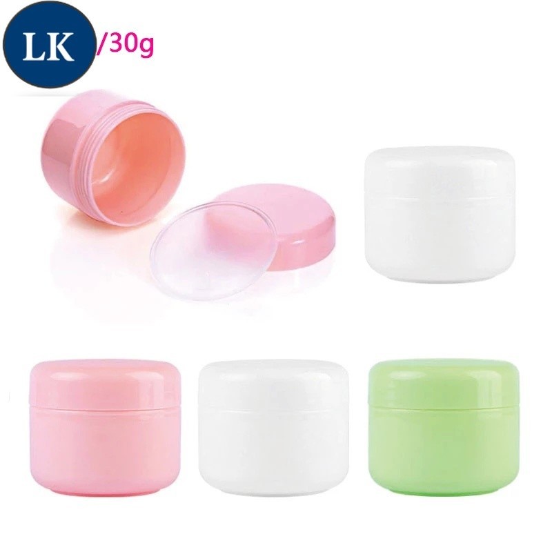 LK 10/20/30g Empty Cosmetic Bottle/ Refillable Round Sample Box ...