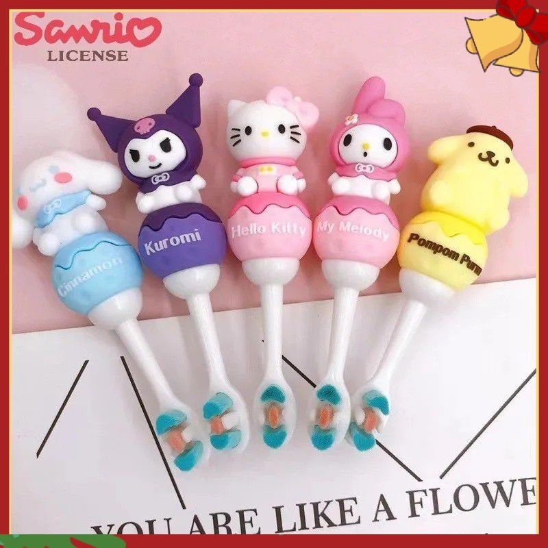 Sanrio Kids Toothbrush With Storage Box Melody Kuromi Cinnamoroll Hello ...