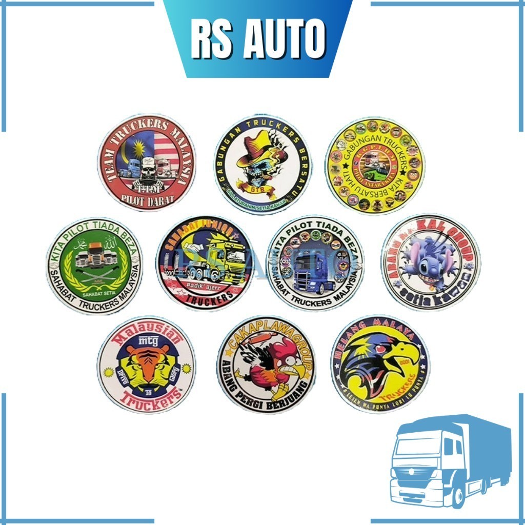 Truckers Club Team Klub Gabungan Malaysia Truck Trailer Lori Stickers ...