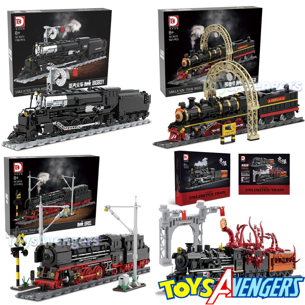Classic retro steam infinite train Building Blocks Steam Locomotive ...