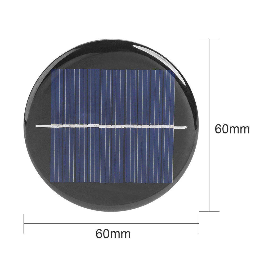 {Warm} 1/2pcs 0.28W 5V Round Solar Panel DIY Battery Chargers Solar ...