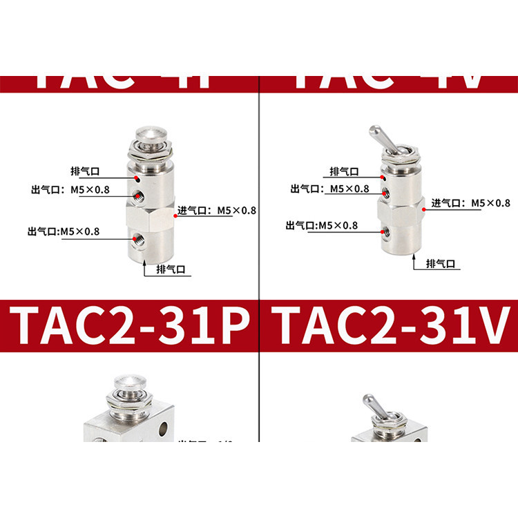 Koganei Pneumatic Mechanical Valve TAC2-41V/41P/31V/31P/2V/2P/41PP TAC-4V/4P/3V/3P/2V/2P Manual ...