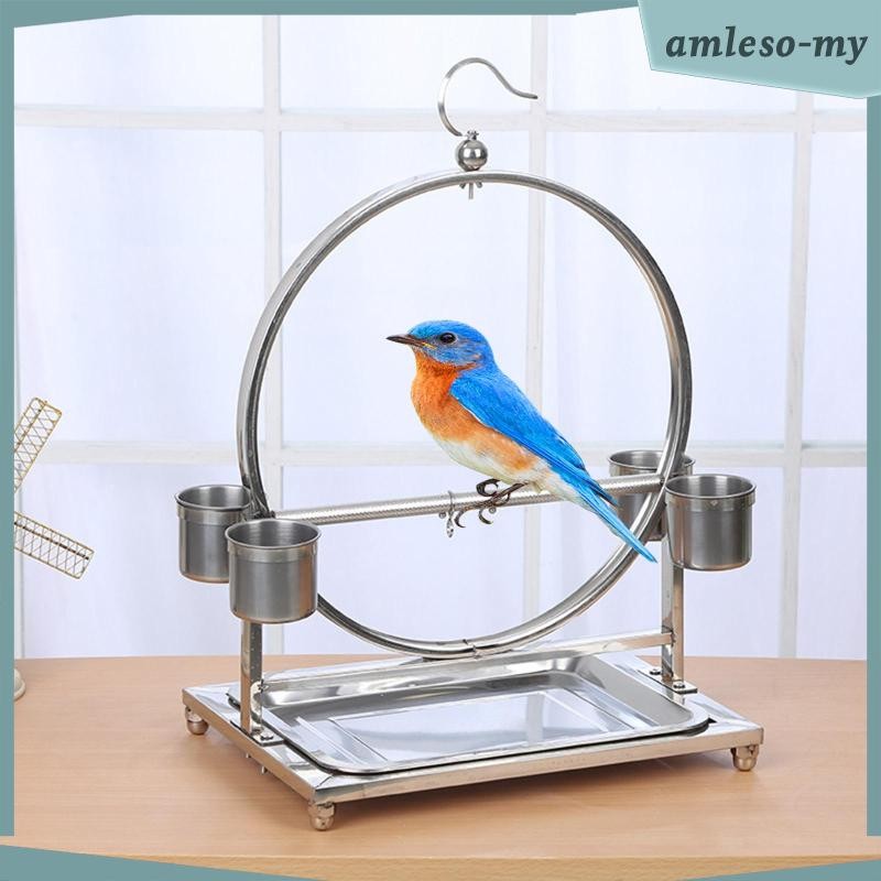 [AmlesoMY] Bird Desktop Perch Stand Parrot Stand Gym Practical Rack ...