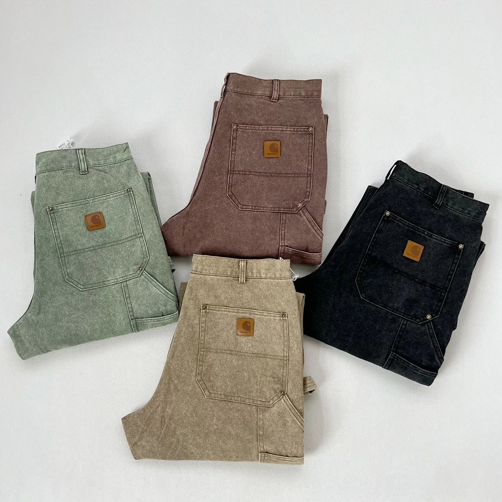 J740 CARHARTT B136 Niche American Retro Double Knee Logging Pants ...