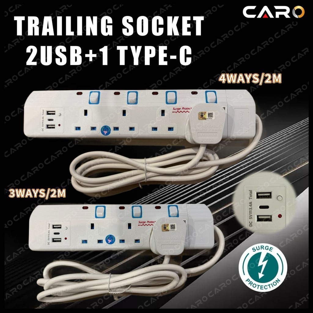 3W/4W 2METER CABLE LENGTH FULL COPPER HIGH SPEED CHARGING UK PLUG ...