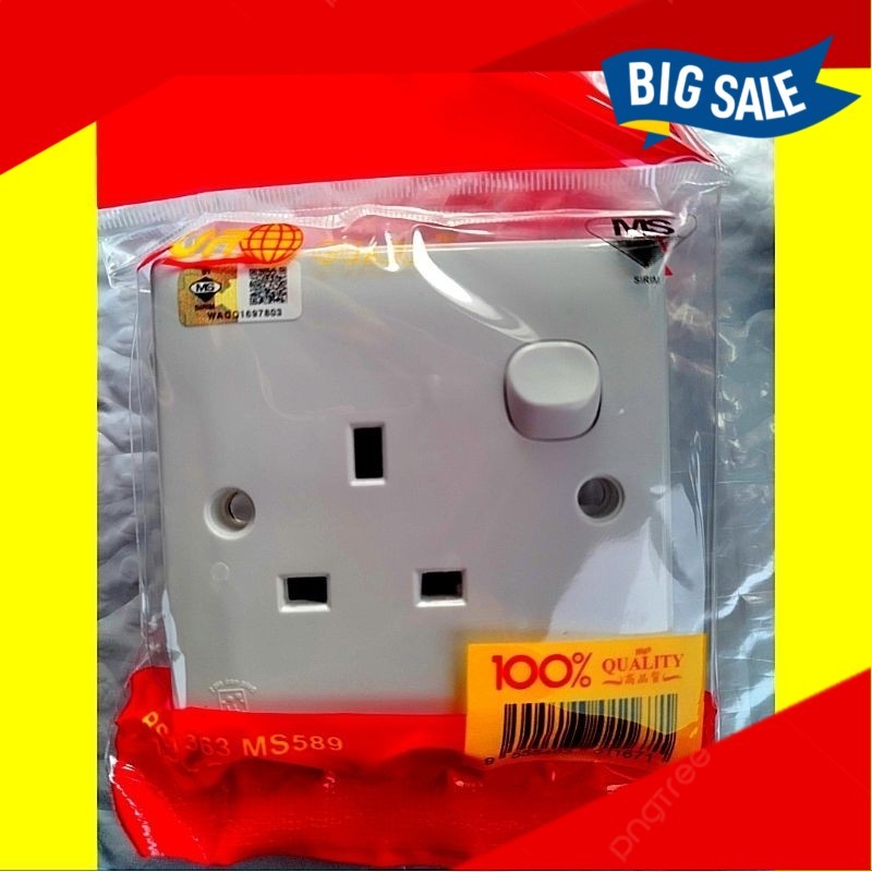 (1 Gang) Switched Socket Outlet, 13A 250V, Socket Plug, Extension Plug ...