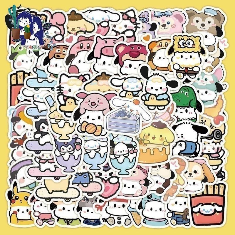 100pcs Kawaii Pochacco Pekkle Cartoon Stickers Sanrio Aesthetics ...