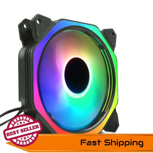[ Local Ready Stock ] RGB LED Cooling Fan 120mm with 12 Color for ...