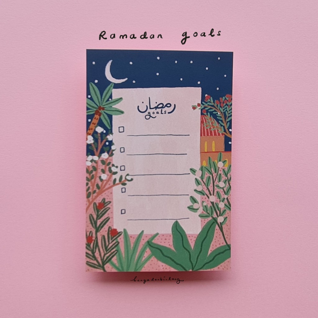 Poskad Raya - Ramadhan Goals by Bunga dan Bintang | Shopee Malaysia