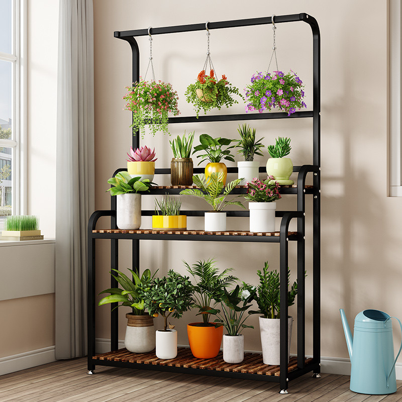 Rak Penyimpanan Stand Bunga Balkoni Tumbuhan Gantung Dalaman Ruang Tamu ...