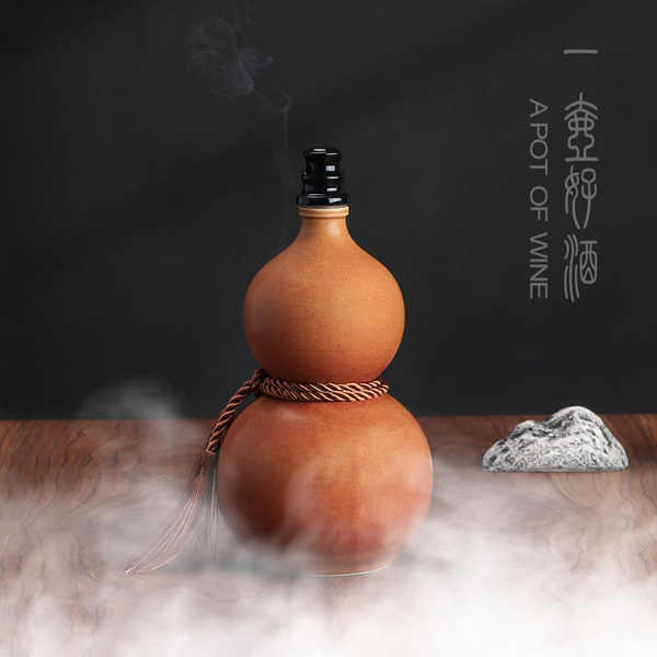 葫芦水壶 Botol wain seramik, labu pasir ungu, Destiny, botol air labu mitos ...