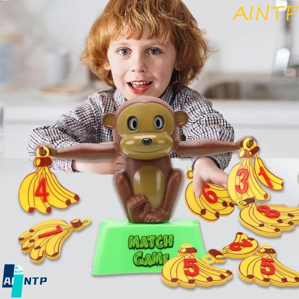 AINTP Montessori Math Balance Toy, Puzzle Learning Digital Monkey ...