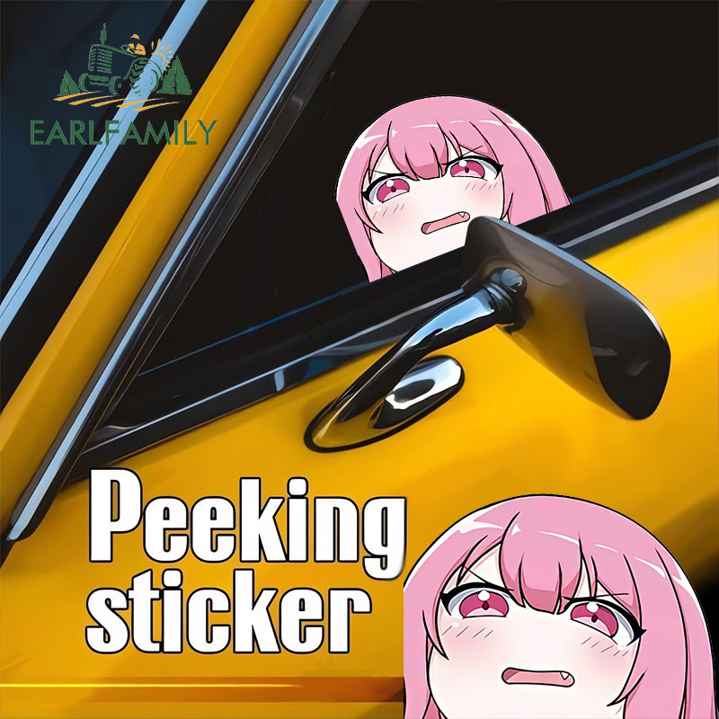 EARLFAMILY 13cm x 9.3cm Bocchi The Rock Car Sticker Cute Peek Occlusion ...