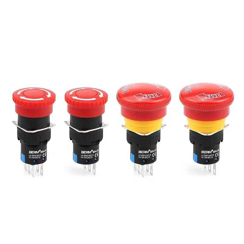 16mm LA16 Mushroom Head Emergency Stop Push Button | Shopee Malaysia