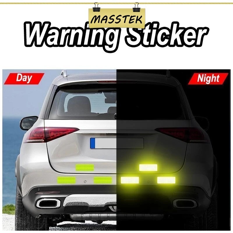 MASSTEK @Johor 10Pcs Reflective Stickers Car Bumper Safety Reflector ...