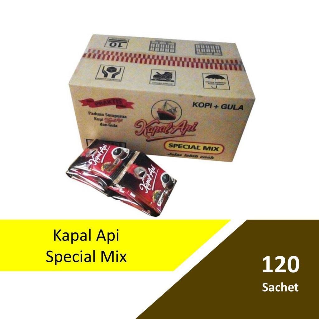 Kapal Api Special Mix 1 Box Contains 12 Of Coffee+Sugar per Carton 120 ...