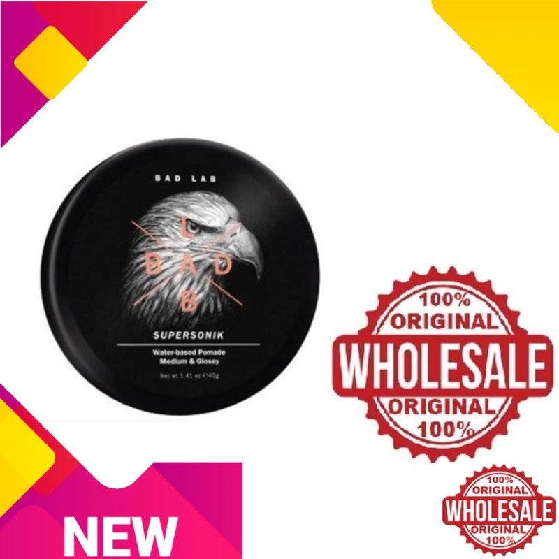 BAD LAB Supersonik Water-based Pomade - Medium & Glossy (40g) | Shopee ...