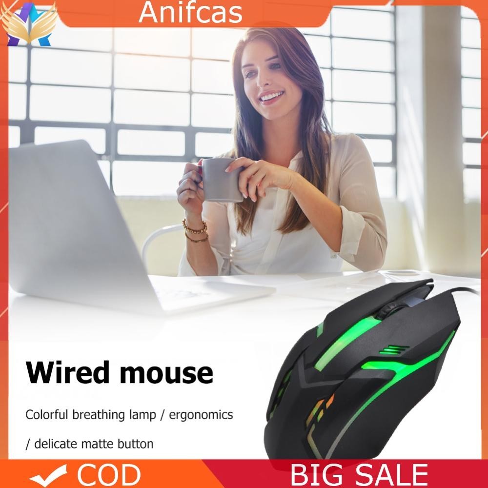 120cm USB 5500dpi 2 Buttons Led Business Mouse Optical Ergonomic for ...