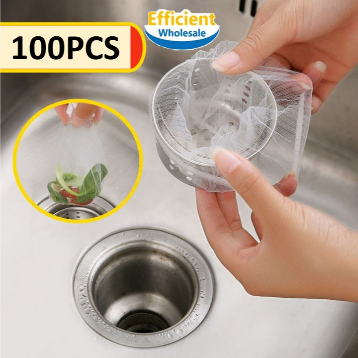 Kitchen Sink Disposable Kitchen Rubbish Bag Sink Net Strainer Filter ...