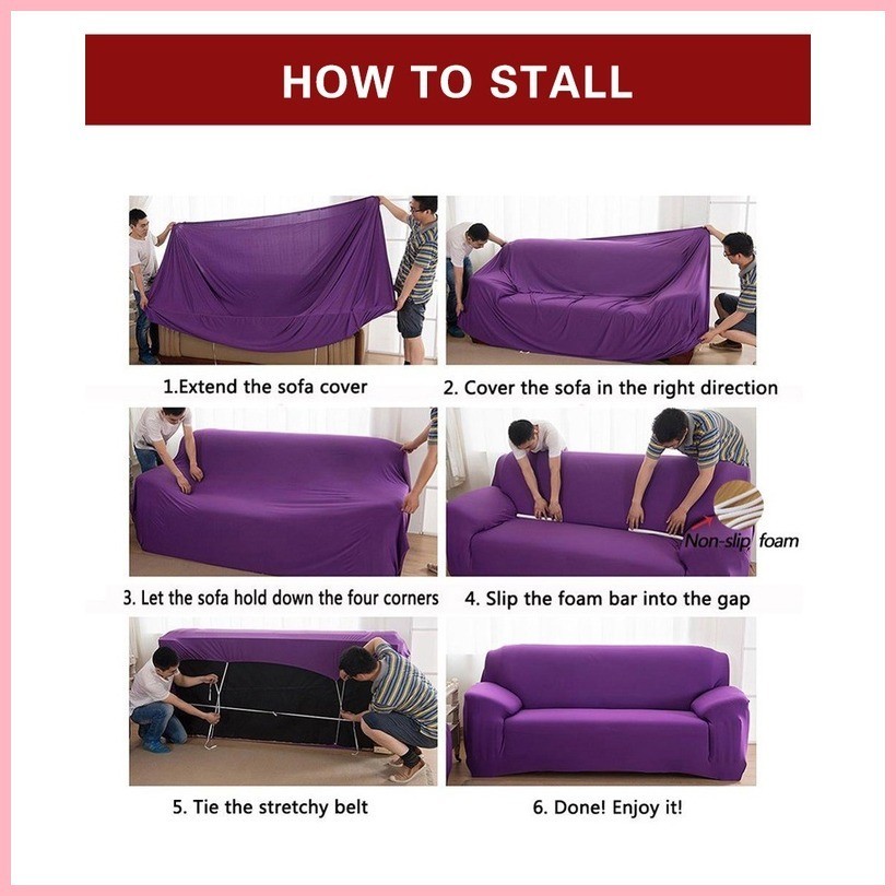 Sofa Cover Stretchable 1-2-3-4 Seater On Sala Cleopatra Sets 3 In 1 L ...