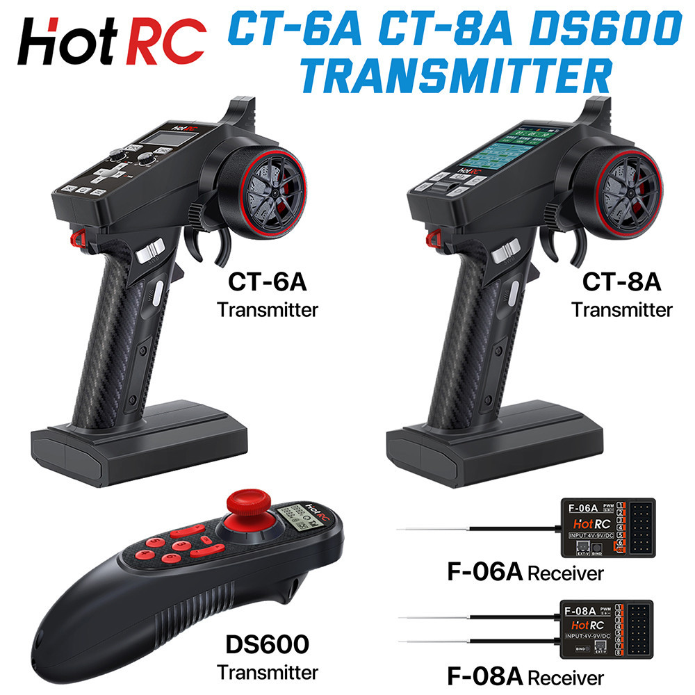 HotRC Transmitter CT-6A CT-8A DS600 2.4GHz Radio System Remote ...