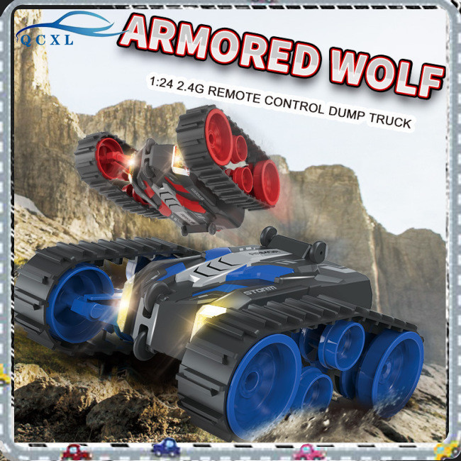 QCXL RC Stunt Car D851 Tracked Armored Cars Remote Control Tanks Boy ...