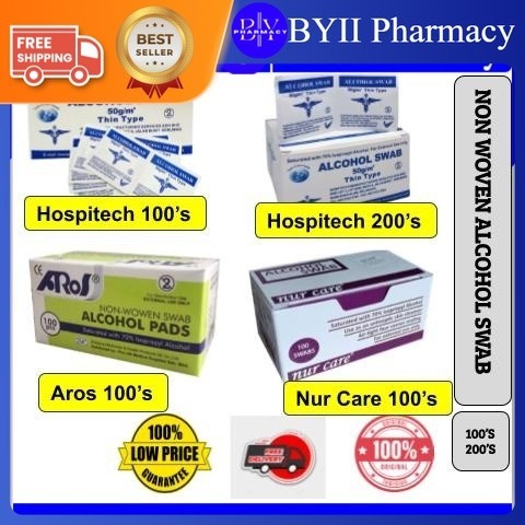 Non Woven Alcohol Swabs 100's (70% Isopropyl Alcohol, To Kill Virus ...