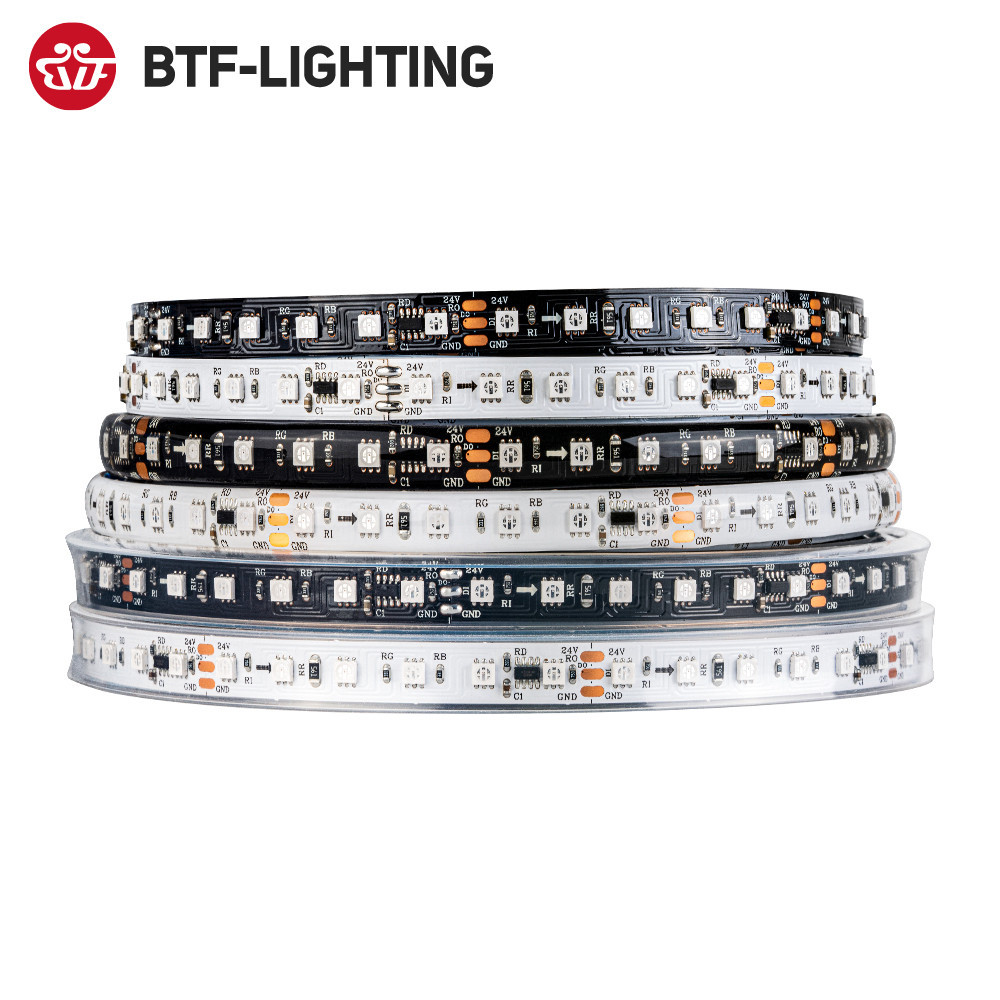 BTF-LIGHTING WS2811 RGB LED Strip Lights 108LEDs/m 2835 SMD Addressable ...
