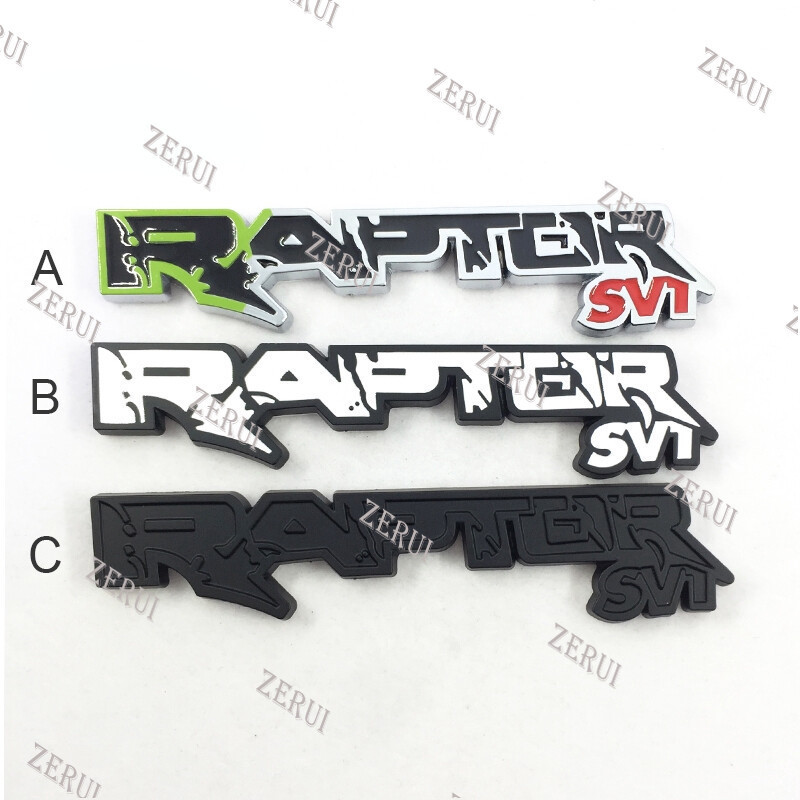 ZR 1 x Metal RAPTOR SVT Logo Car Auto Rear Side Decorative Emblem Badge ...