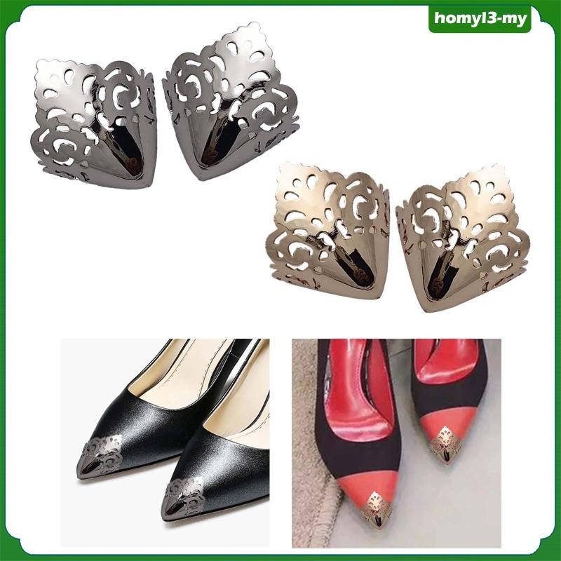 [HomylabMY] 2Pcs Metal Shoes Pointed Protector High Heels Toe Cap ...