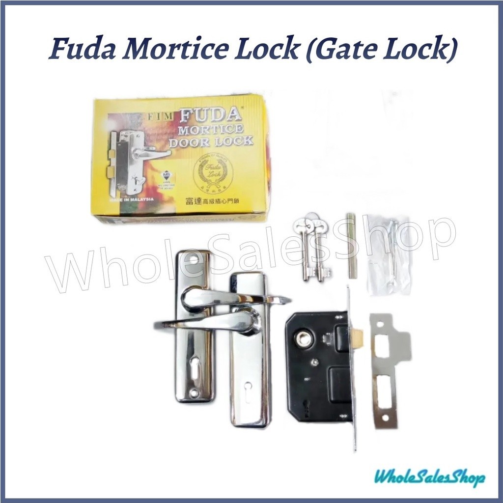 [Yellow] Fuda Mortice Door Lock Mortise Grill Door Gate Lock Kunci ...