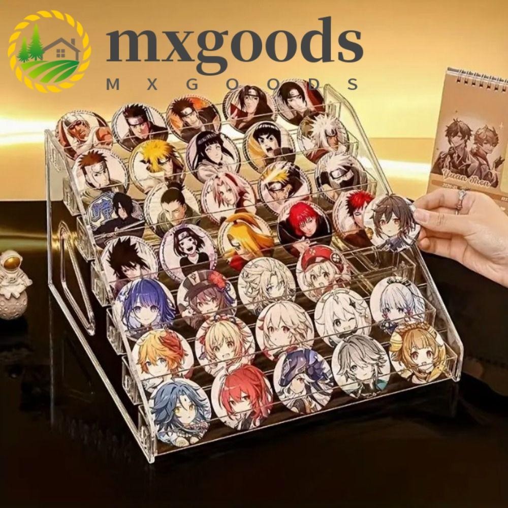 MXGOODS Ladder Display Rack, Desktop Storage Box Transparent Bar Stand Display Rack, Acrylic ...