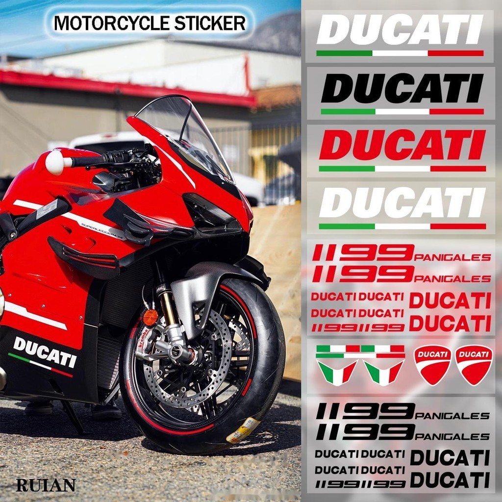 Ducati Letters Logo Stickers for DUCATI821/1199 Logo Reflective ...