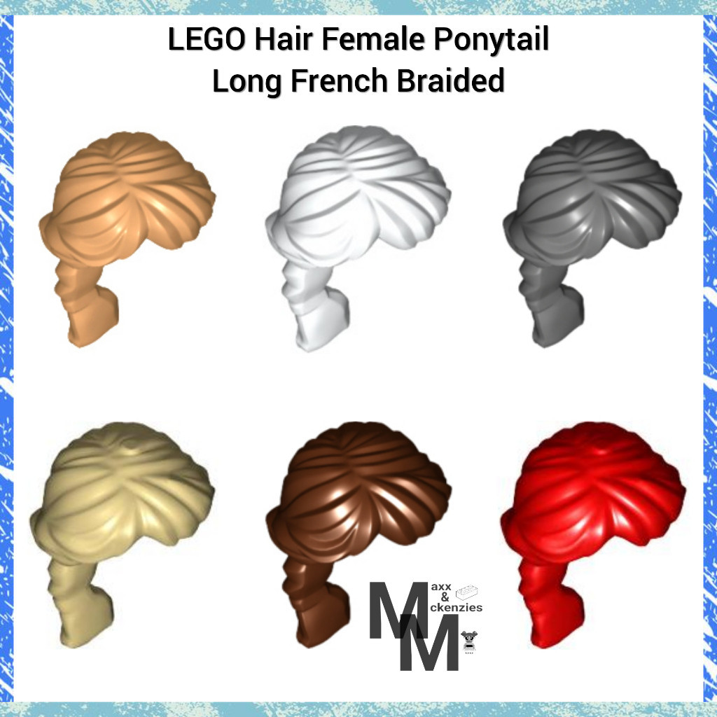Hair Female Ponytail Long French Braided (88286) LEGO Minifigure Body ...