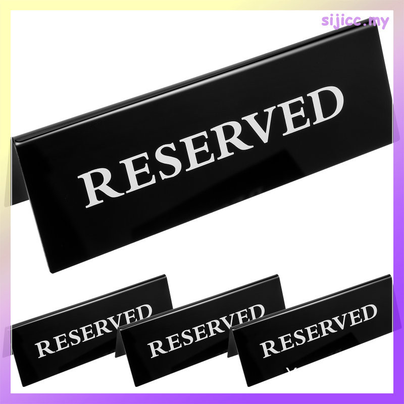 4Pcs Acrylic Reserved Sign Party Reserved Table Sign Reserved Seating ...