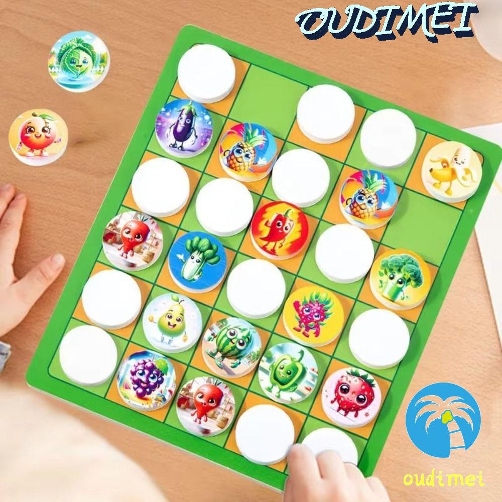 OUDIMEI Tic-Tac-Toe Table Game, Flip Tictactoe 2-in-1 XO Chess, Brain ...