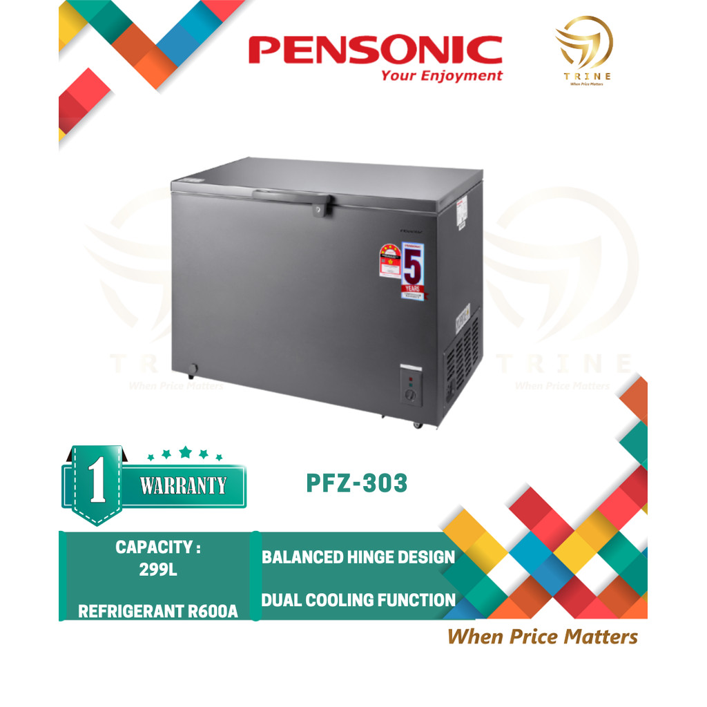(NUR) PENSONIC CHEST FREEZER 299L PFZ-303 PETI SEJUK BEKU | Shopee Malaysia