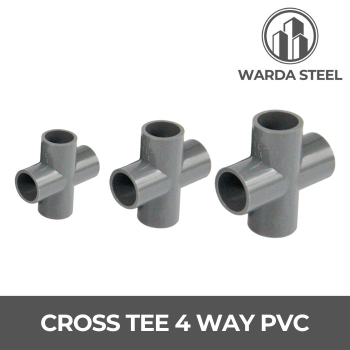 Cross Tee 4 Way PVC - Straight T 4 Way Branch Pipe Connection 1/2, 3/4 ...