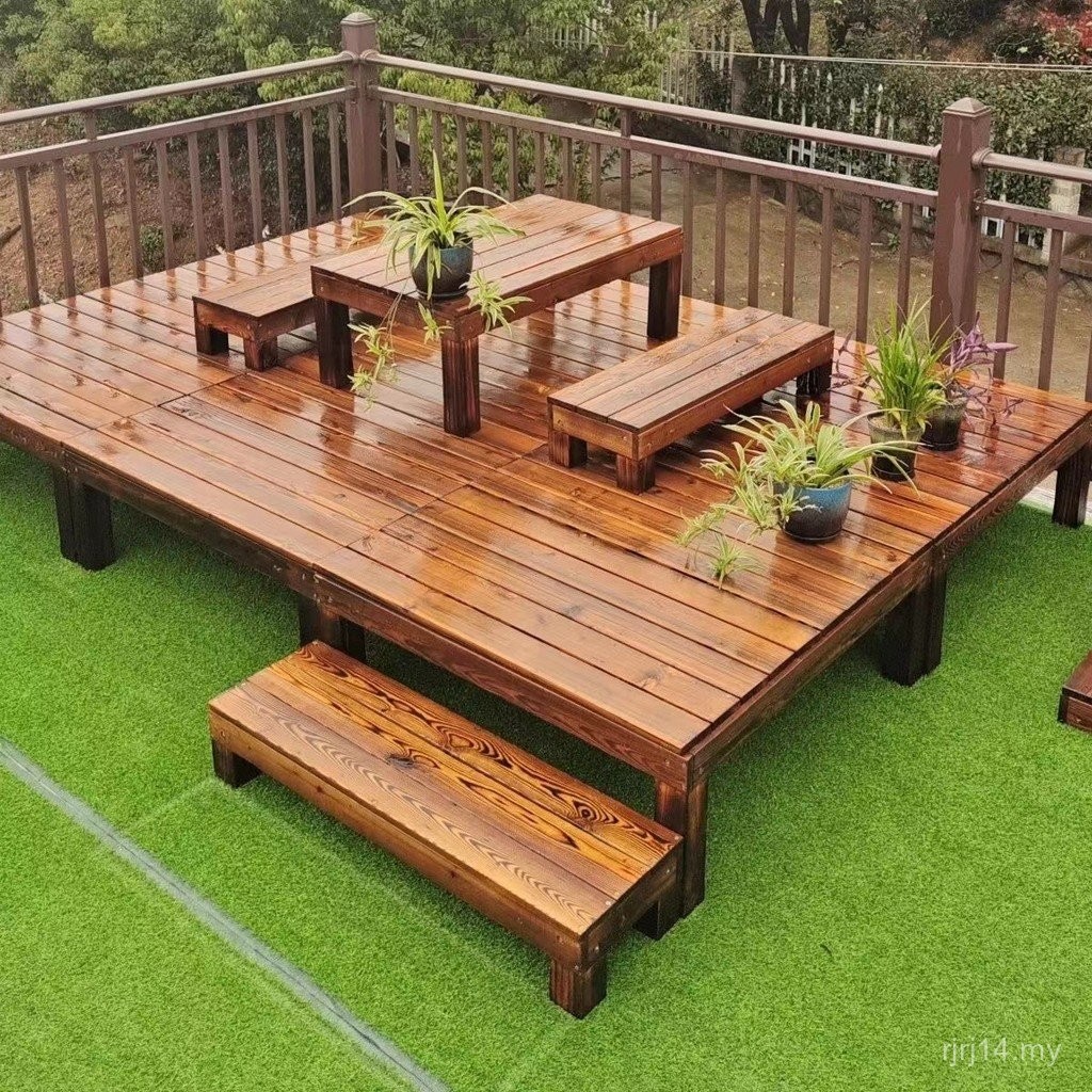 Outdoor Preservative Wooden Platform Terrace Floor Laying Open-air Park ...