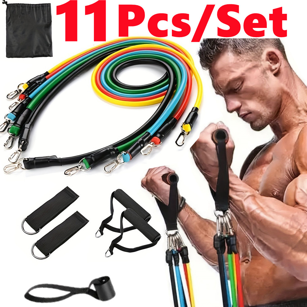 11Pcs/Set Resistance Bands, Resistance Bands With Door Anchor, Handles ...